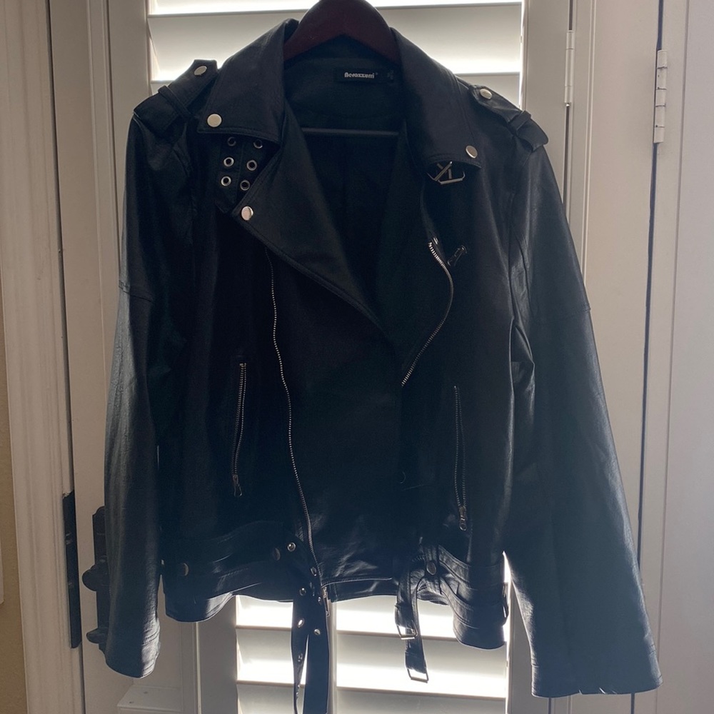 Faux Leather Jacket Great For Costume/Stage Wear - Gem